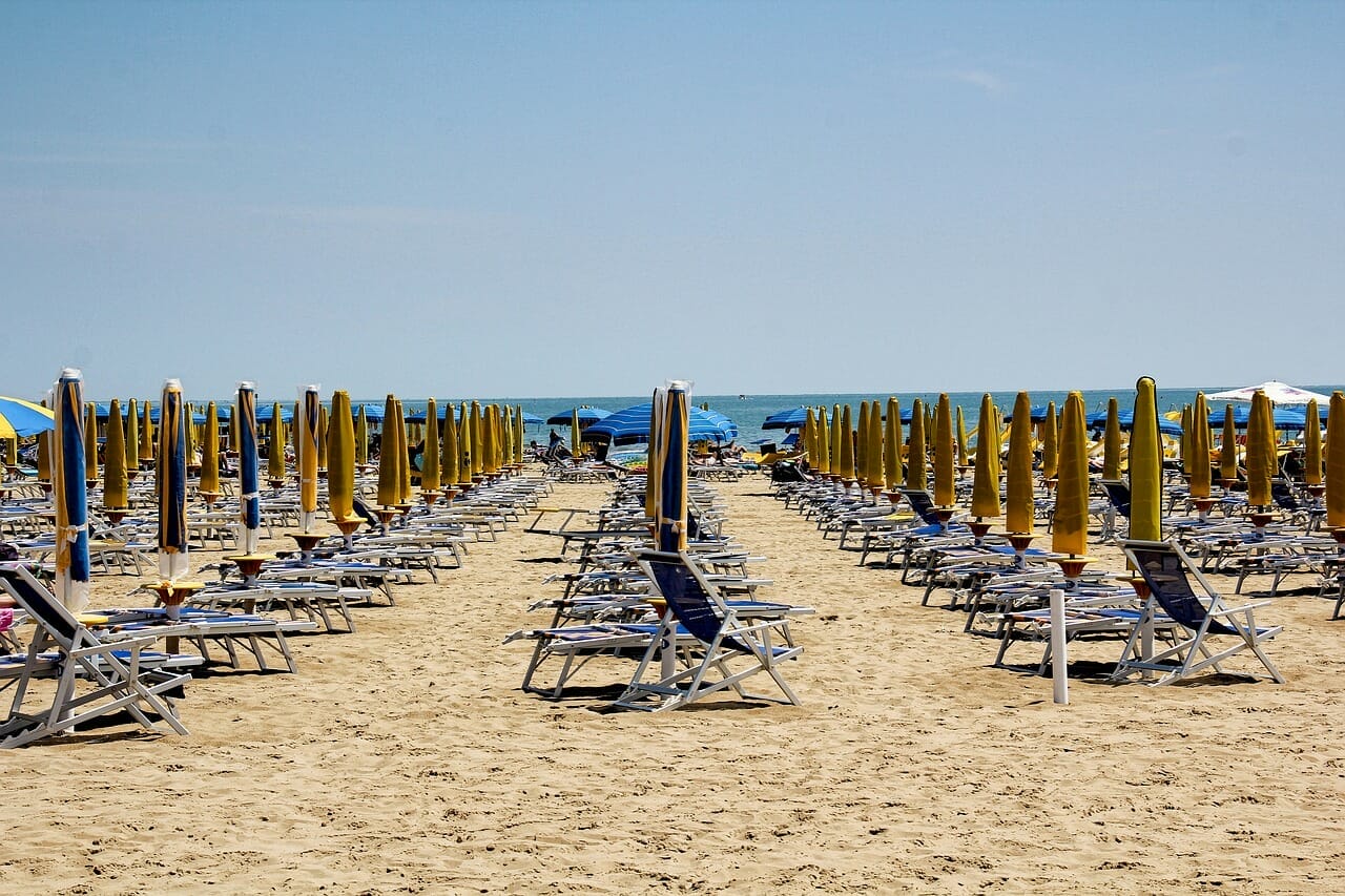 Jesolo Strand – Der Lido Di Jesolo Sandstrand am Meer in Italien Jesolo Strand – Der Lido Di Jesolo Sandstrand am Meer in Italien